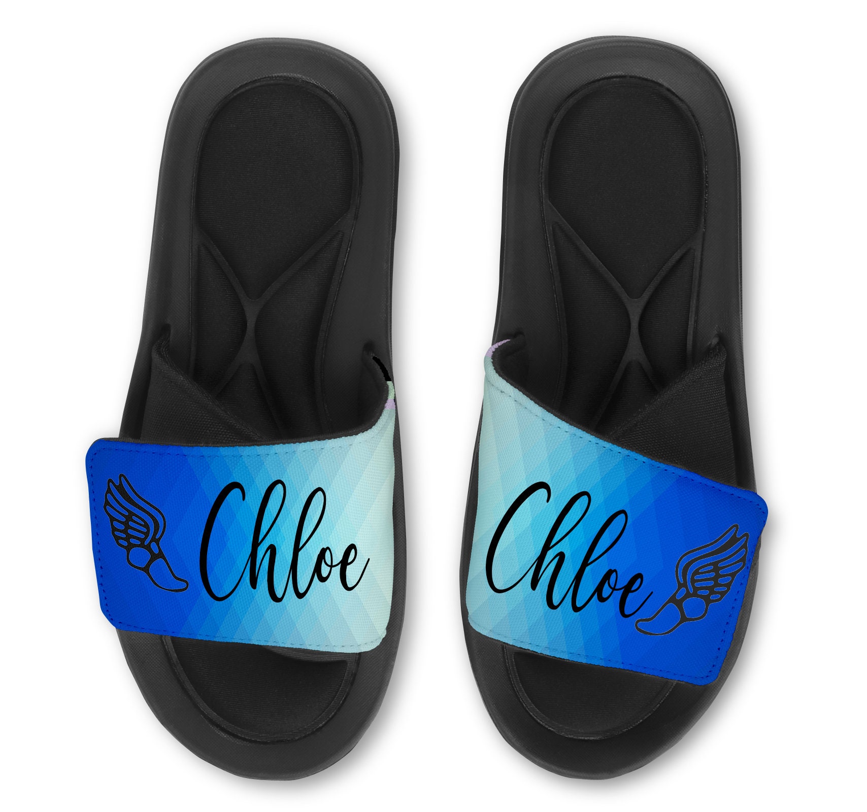 Personalized TRACK Slides - CROSS COUNTRY Slides Flip Flops Sandals ...