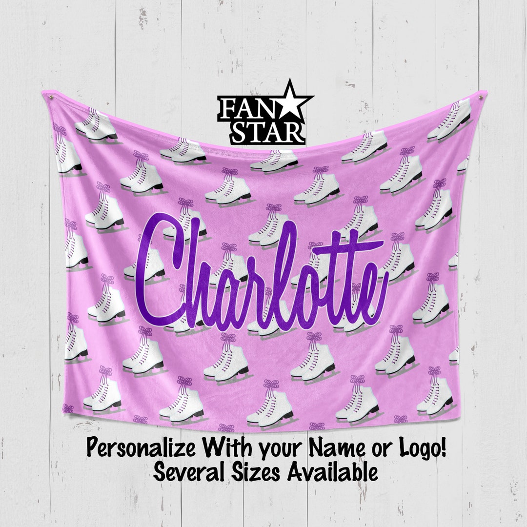 Personalized Figure Skater Blanket, Plush Figure Skating Blanket - Ice ...
