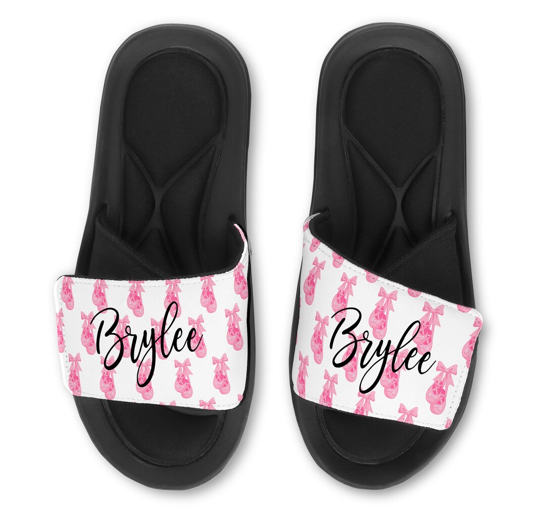 Personalized Custom BALLET Slides Flip Flops Sandals - Customize With ...
