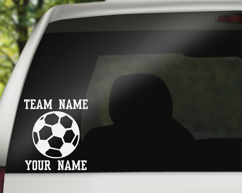 Personalize SOCCER BALL Car Window Sticker Decal Choose Your - Etsy