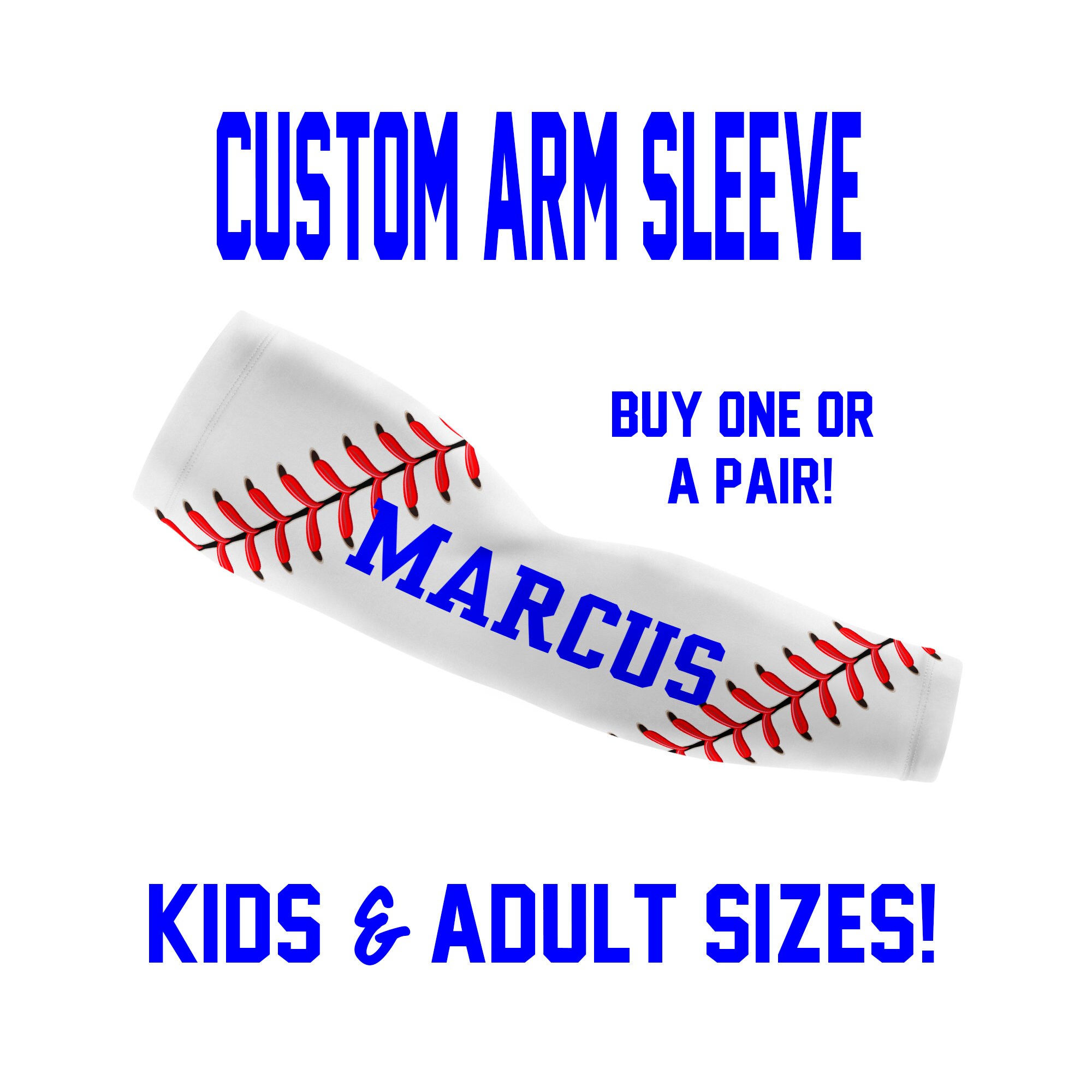 Personalized BASEBALL Arm Sleeve Custom Baseball Compression - Etsy