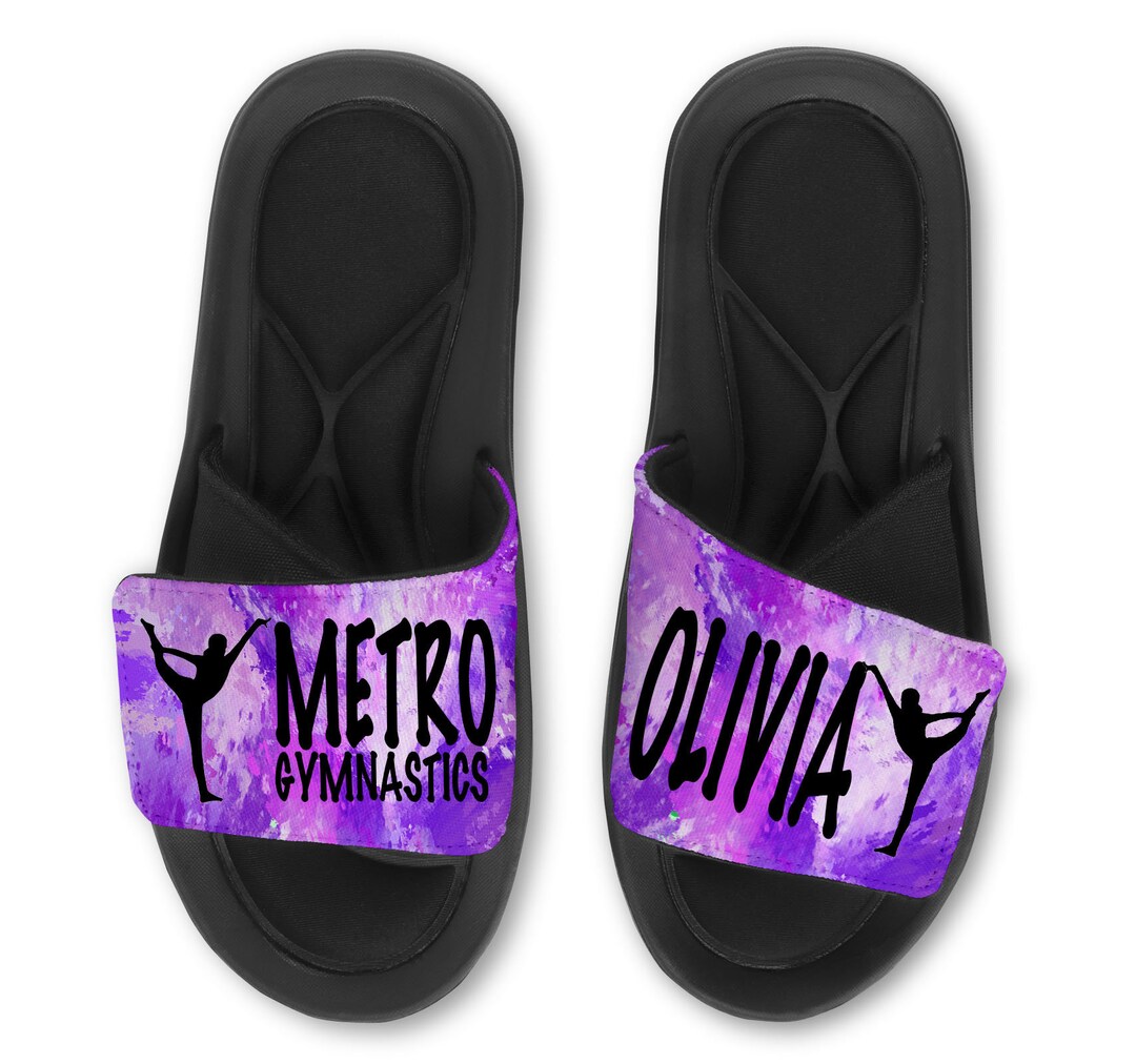 Personalized GYMNAST Slides - GYMNASTICS Custom Slides - GYMNAST ...