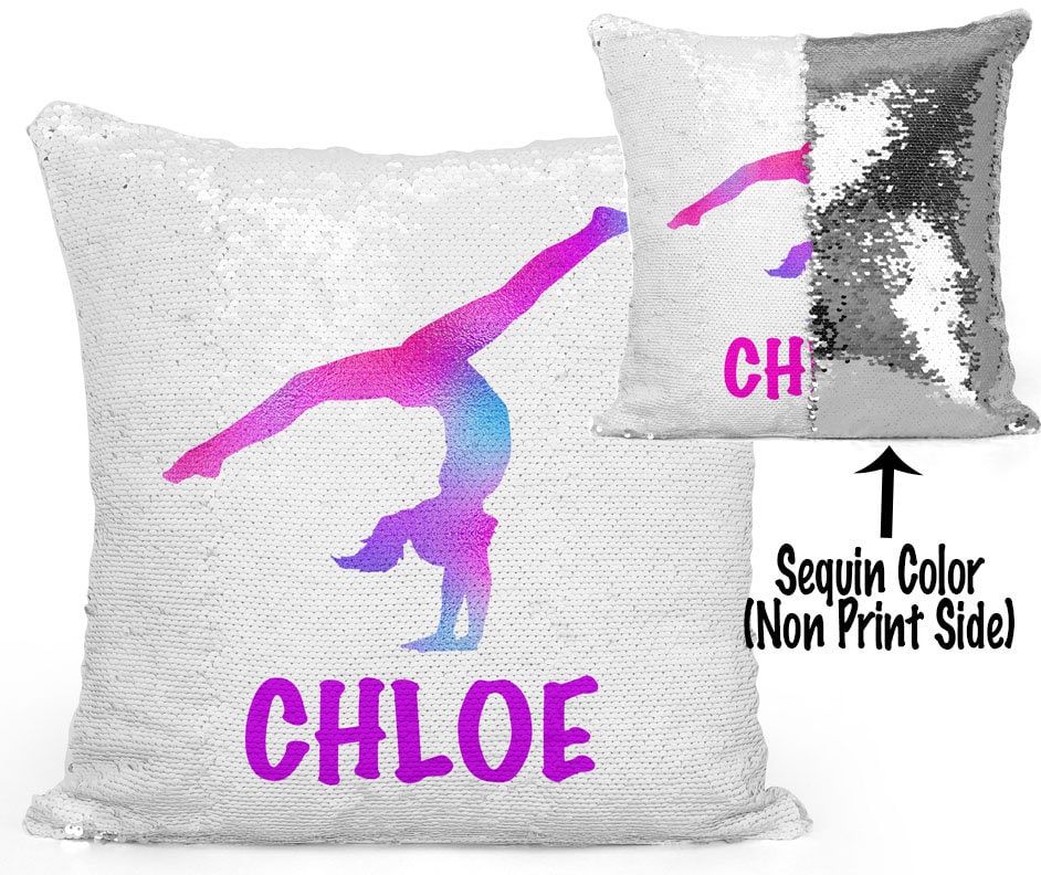 Personalized GYMNAST Mermaid Sequin Flip Pillow HANDSTAND - Etsy