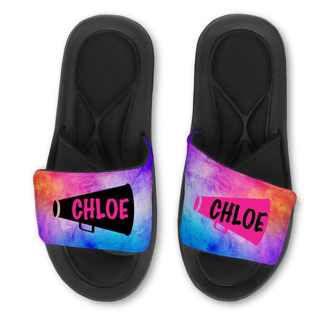 Cheerleader Personalized Custom CHEER Slides Flip Flops Sandals ...