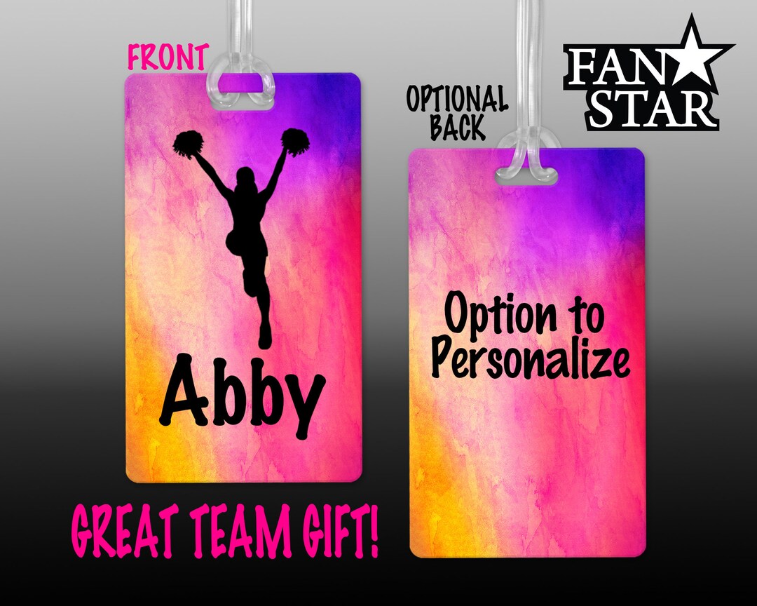 Personalized Cheerleader Bag Tag for Luggage - Cheer Bag Tag - Great ...