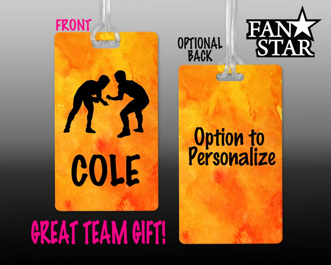 Personalized Wrestling Bag Tag for Luggage Custom Wrestler | Etsy