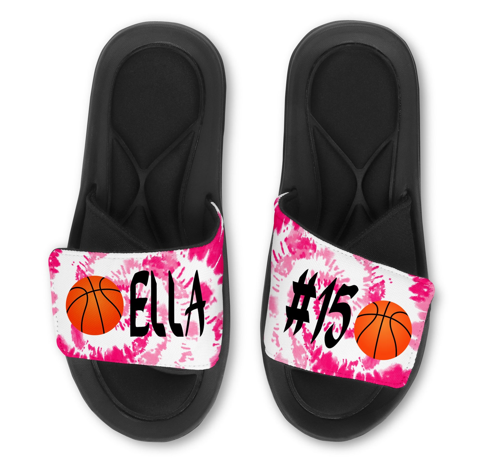 Personalized Custom Basketball Slides Flip Flops Sandals Tie - Etsy