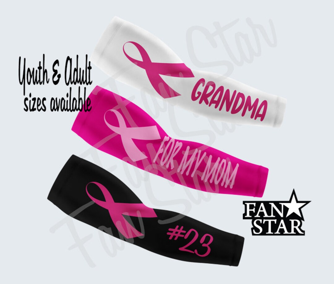Personalized Pink Ribbon ARM Sleeves, Breast Cancer Awareness Sleeve ...
