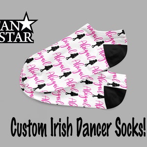 Personalized Irish Dancer Socks - Custom Irish Dance Socks - Crew No ...