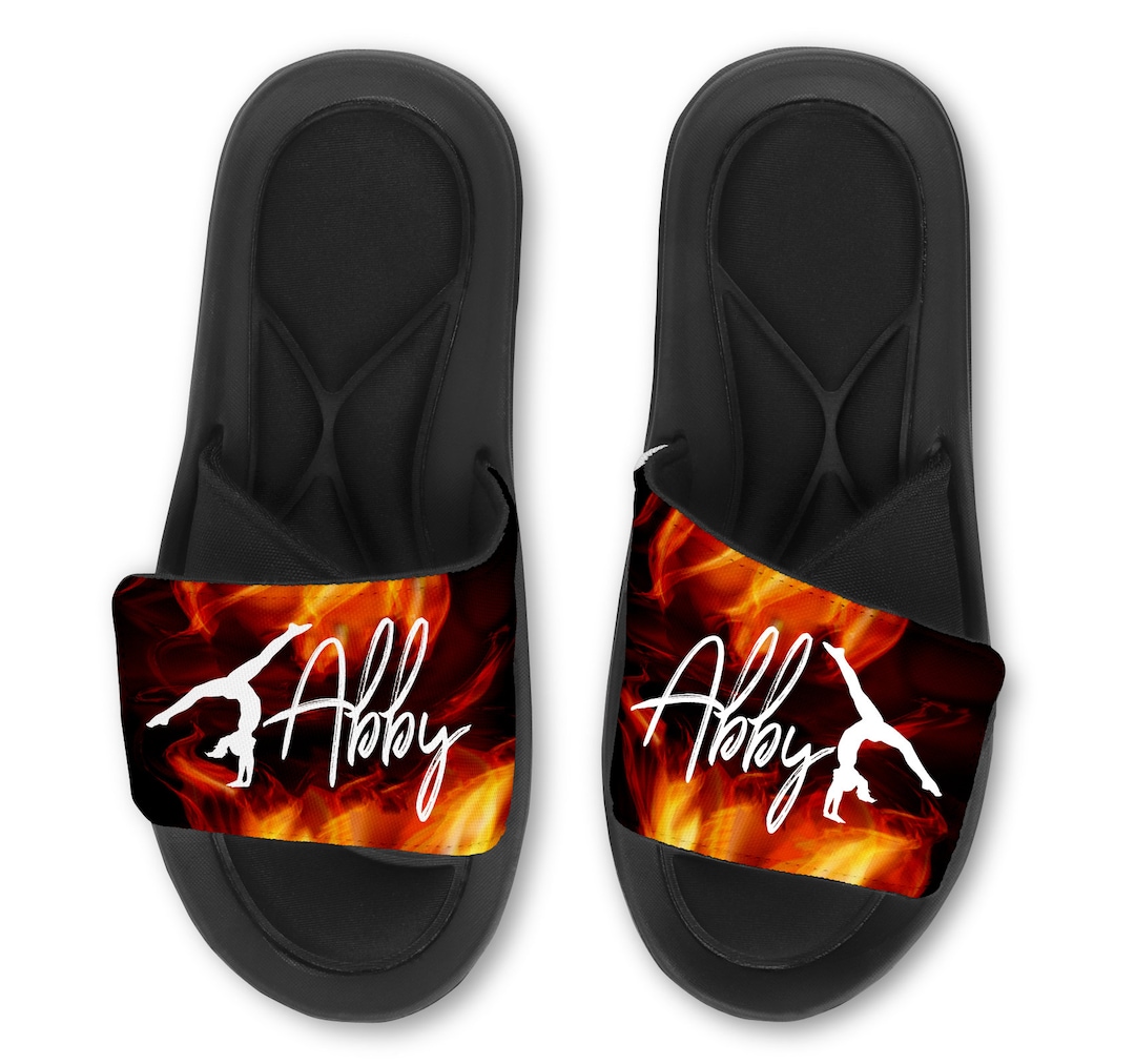 Personalized Custom Gymnast Slides Flip Flops Sandals - Gymnastics ...