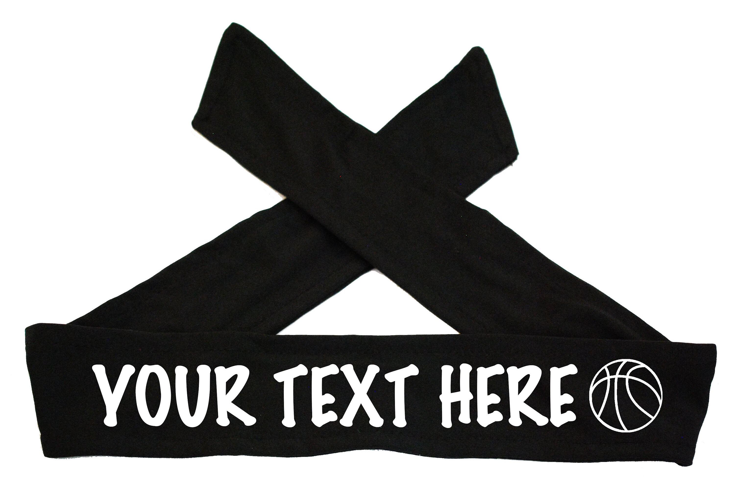 Custom TIE Headband Basketball Non Sparkle Letters Choose - Etsy