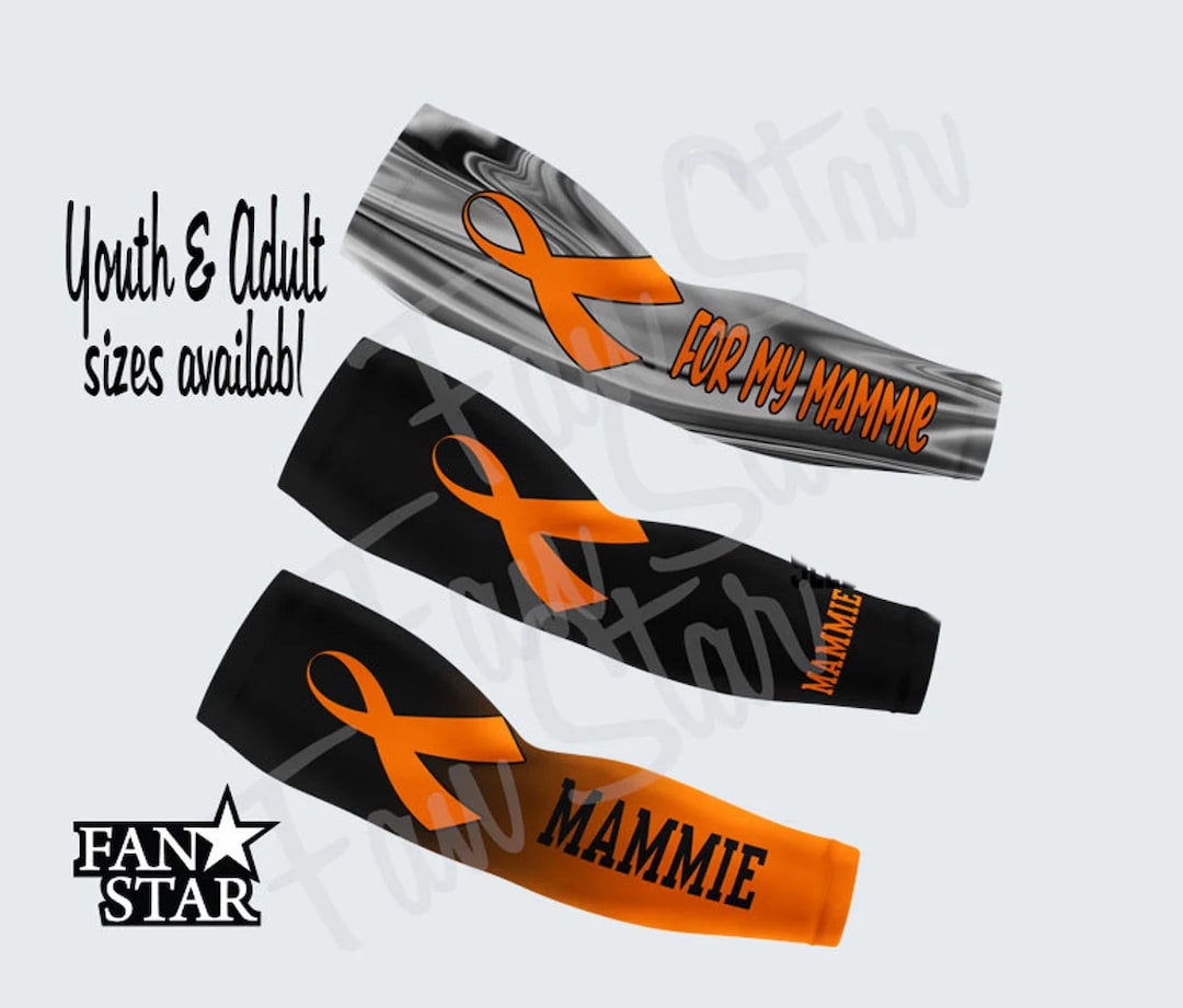 Personalized Orange Ribbon ARM Sleeve, Leukemia, Kidney Cancer ...