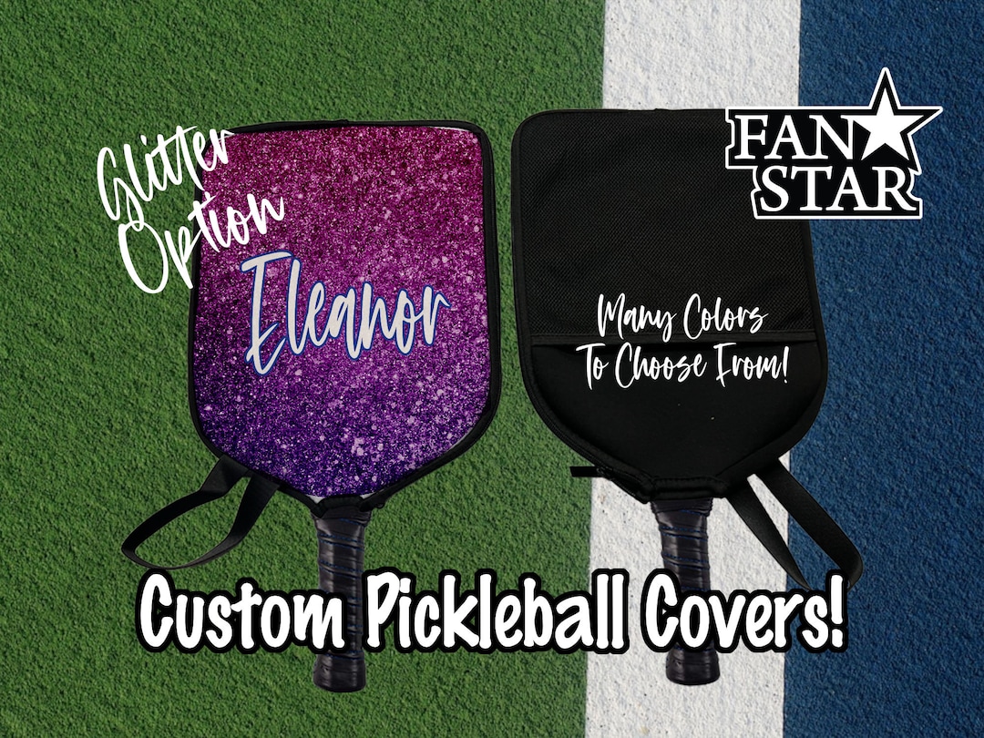 Custom Pickleball Paddle Cover, Personalized Pickleball Cover With Mesh ...