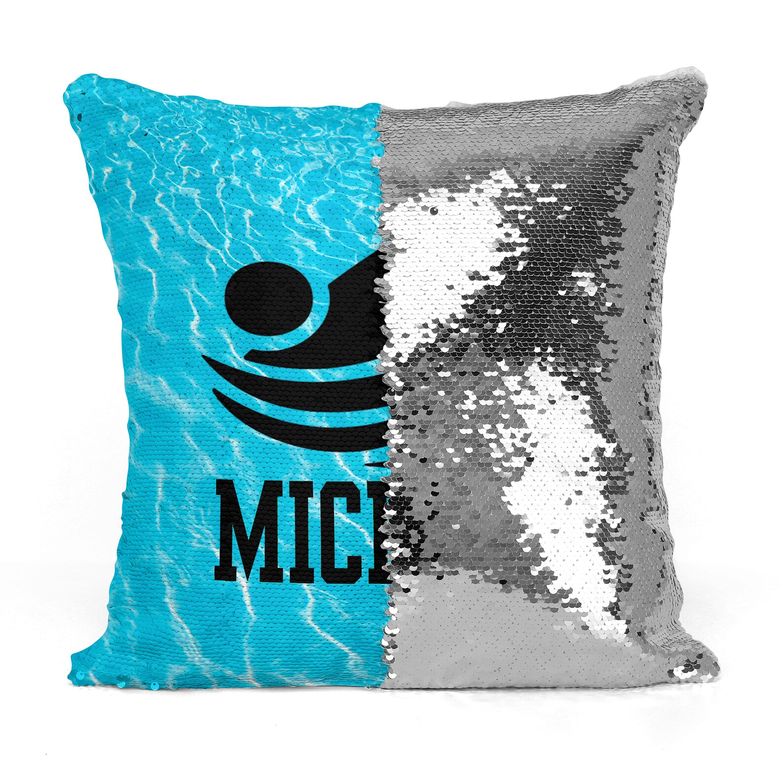 Personalized SWIMMER Freestyle Mermaid Sequin Flip Pillow | Etsy