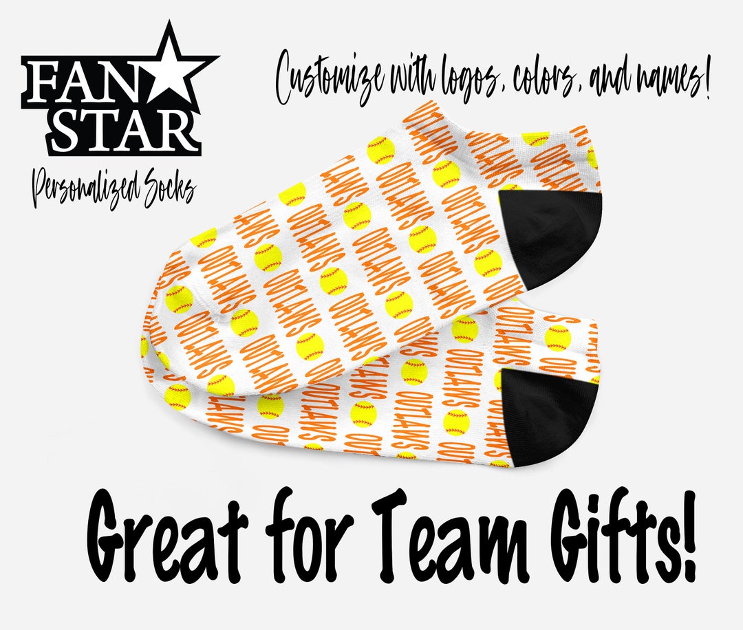 Personalized Softball Ankle Socks, Custom Softball Ankle Socks, Great ...