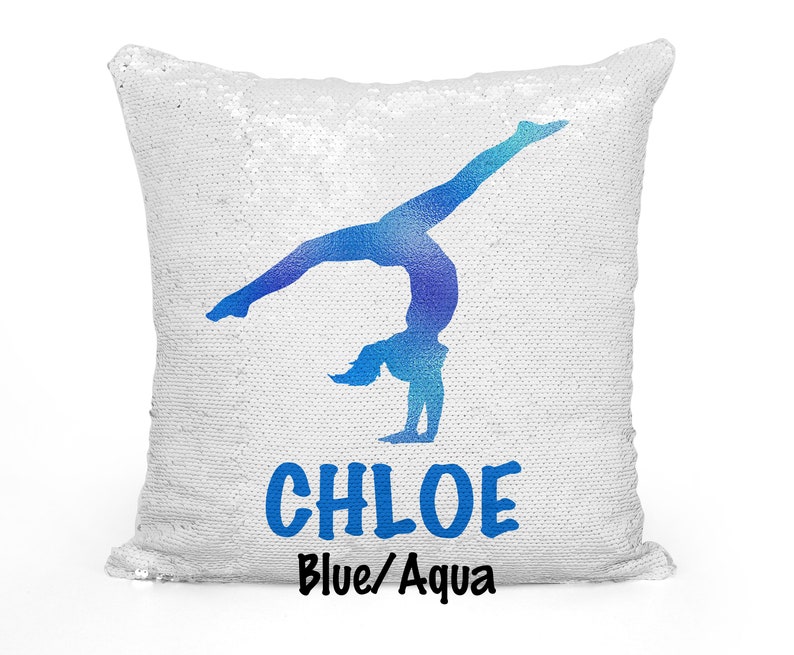 Personalized GYMNAST Mermaid Sequin Flip Pillow HANDSTAND - Etsy