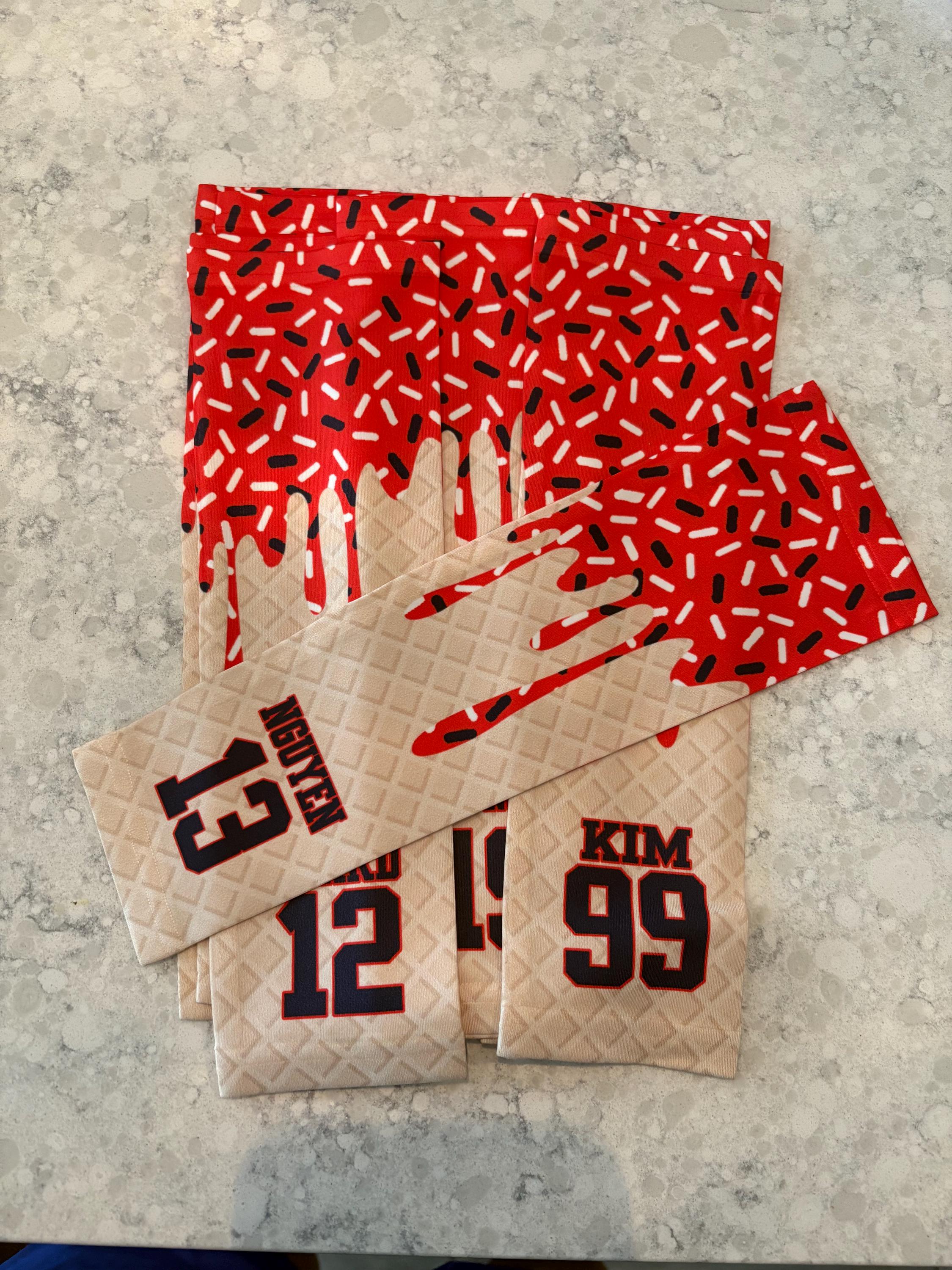 Custom Paint Drip Waffle ARM Sleeves for Kids and Adults, Personalized ...