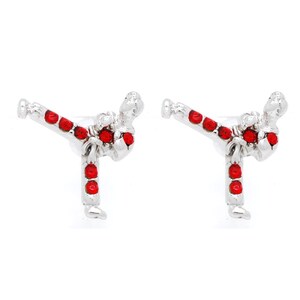 Crystal Karate Earrings Martial Arts Tae Kwon Do Earrings Post Style ...
