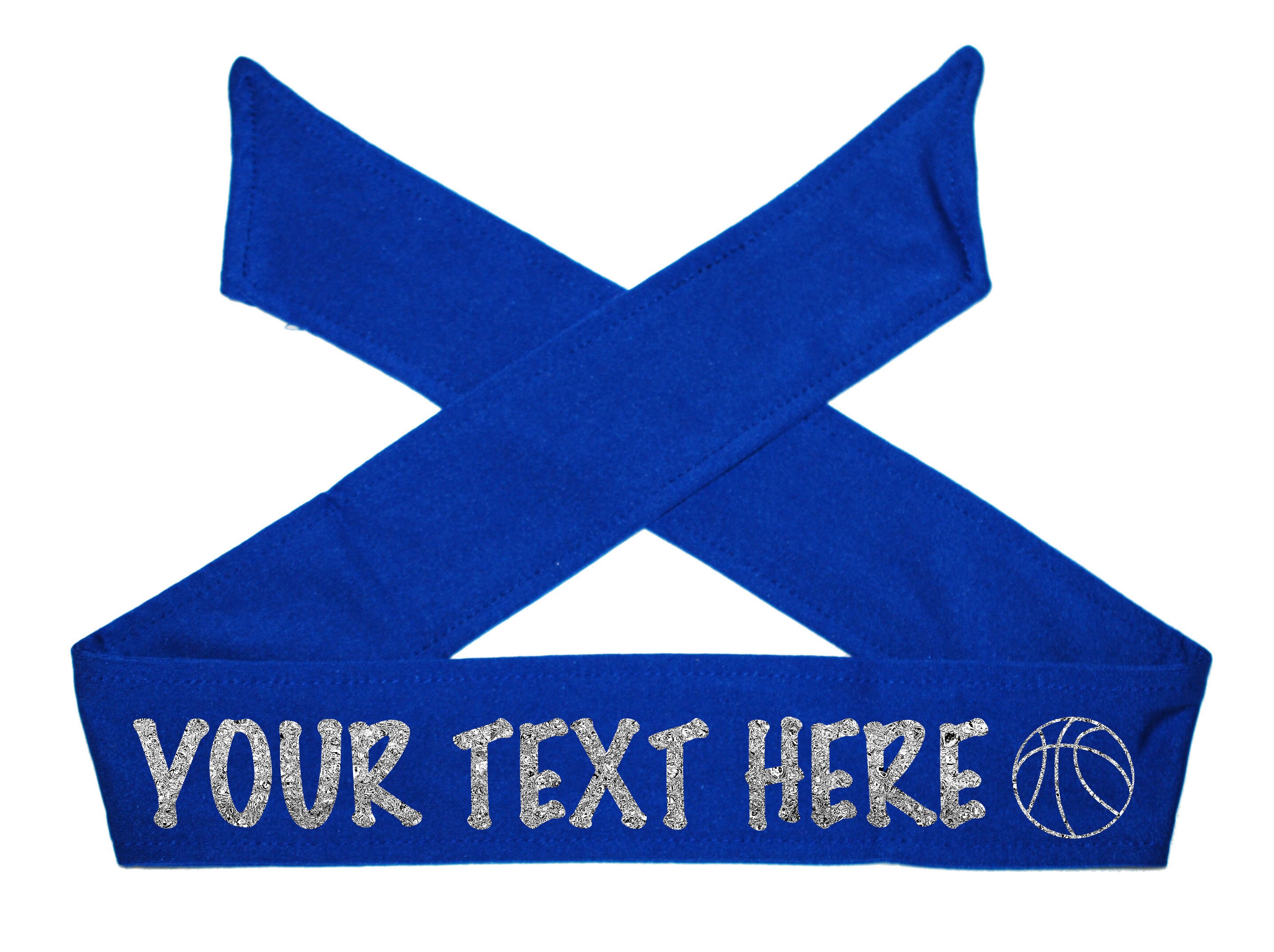 Custom TIE Headband Basketball - Glitter Letters - Choose Your Color ...
