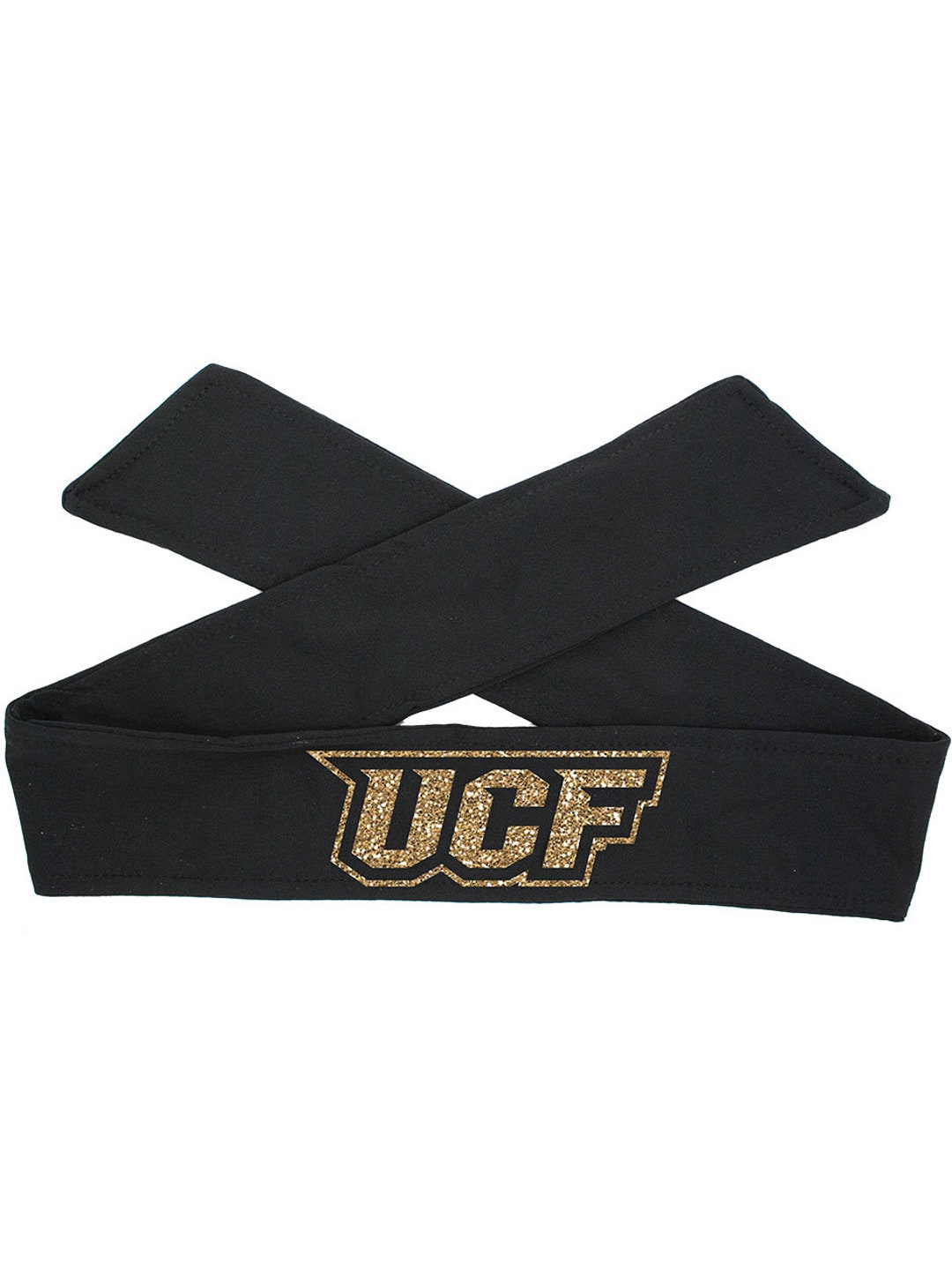UCF Knights Logo Headband - Black Tie Style - Gold Sparkle - Etsy