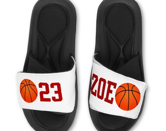 Personalized Custom Basketball Slides Flip Flops Sandals | Etsy