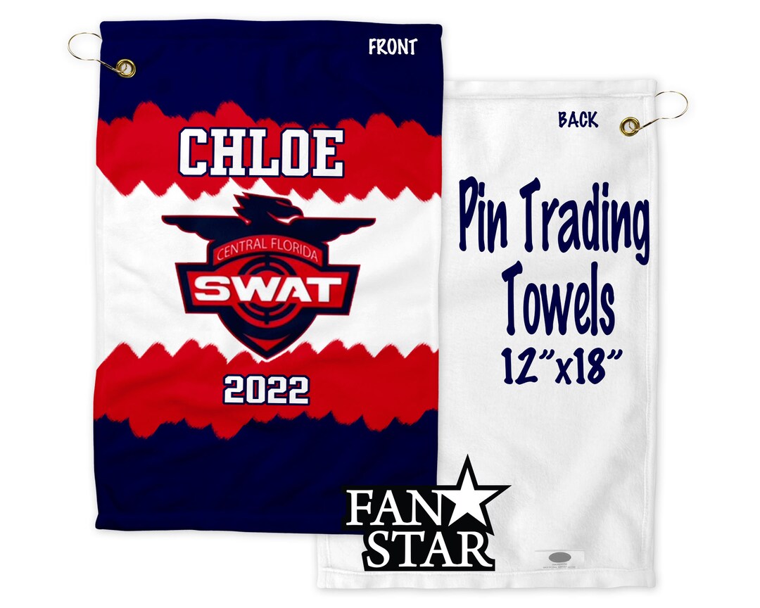 12 X 18 Personalized Pin Trading Towel Perfect for - Etsy