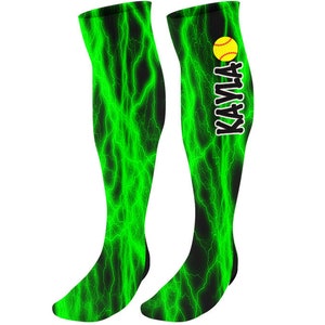 Personalized Softball Knee High Socks, Custom Fastpitch Team Knee High ...