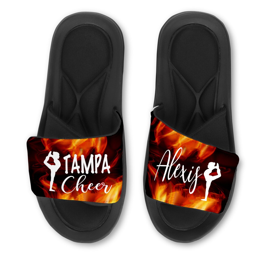 Personalized Custom Cheer Slides Flip Flops Sandals - Cheer Sandals ...