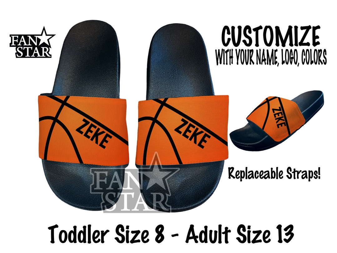 Personalized Basketball Slides Flip Flops Sandals Polyurethane Flex ...