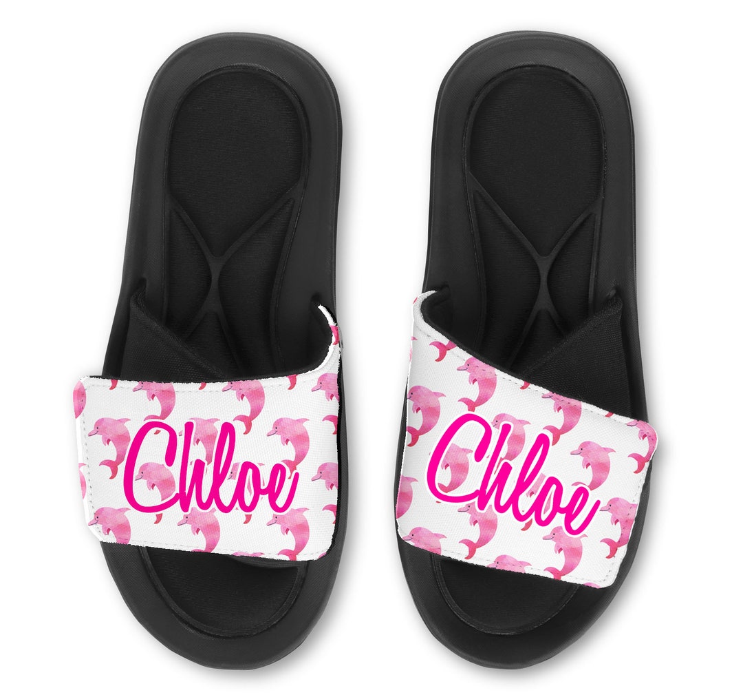 Custom Dolphin Slides Flip Flops Sandals - Personalized Mini Dolphin ...