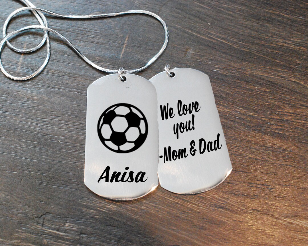 Custom Dog Tag Stainless Steel|soccer Dog Tag|soccer Ball Pendant|black ...