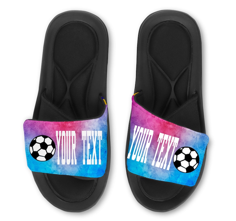 Personalized Custom Soccer Slides Flip Flops Sandals Soccer - Etsy
