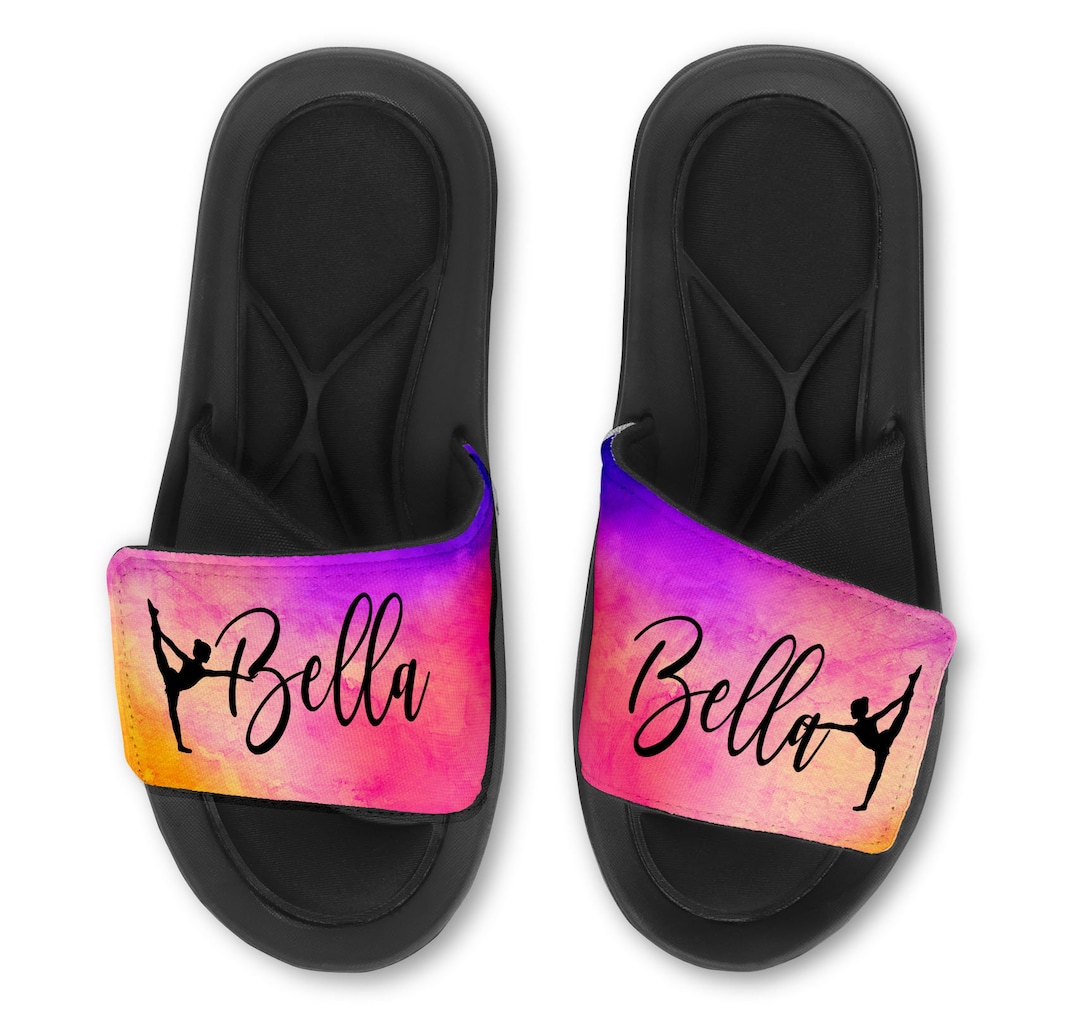 Personalized Custom DANCER GYMNAST Slides Flip Flops Sandals ...