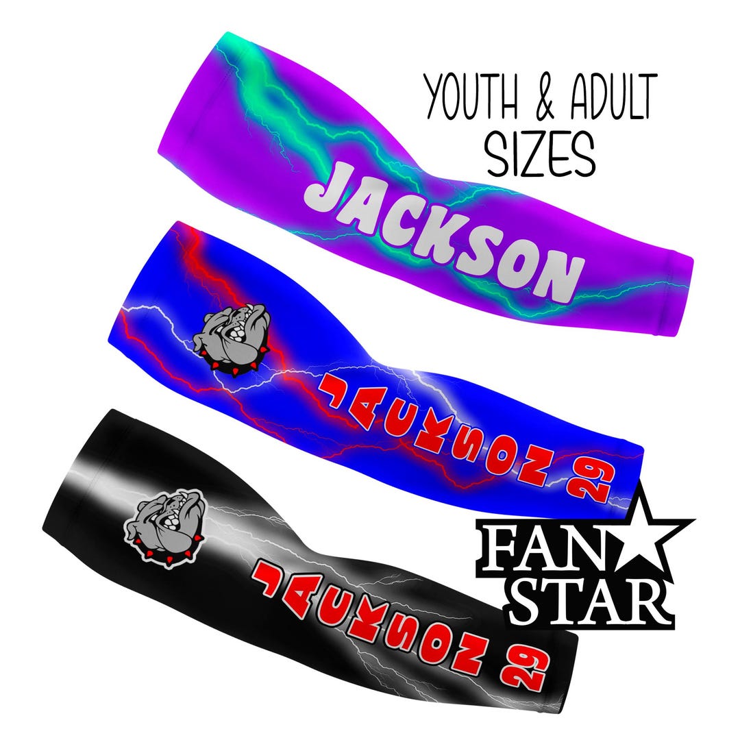 Personalized Lightning Bolt ARM Sleeve, Custom Compression Sleeve With ...