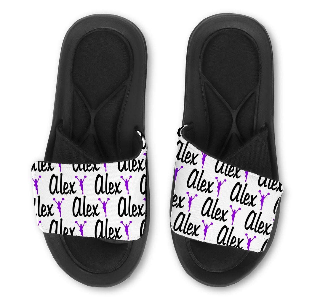 Custom Cheer Slides Flip Flops Sandals - Personalized Cheer Team Slides ...