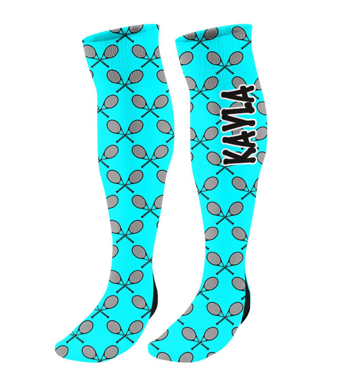Personalized Tennis Knee High Socks Custom Knee High Tennis | Etsy