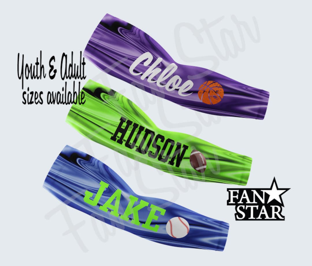 Personalized Arm Sleeves for Baseball, Basketball, Football Custom ...