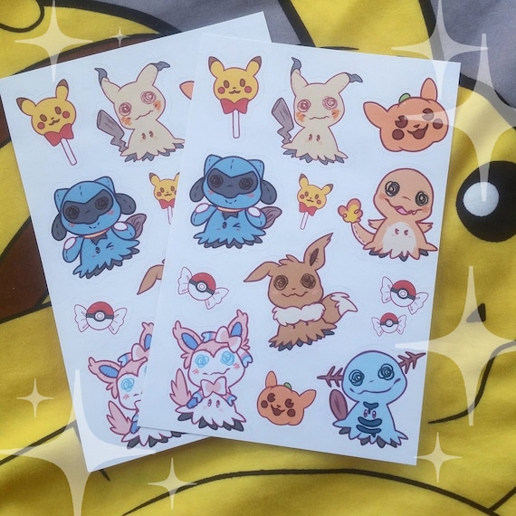 Mimikyu's Costume Party Sticker Sheet | Etsy