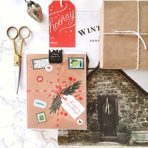 Brown Paper Packages Holiday Card Box Set of 8 - Holiday Card ...