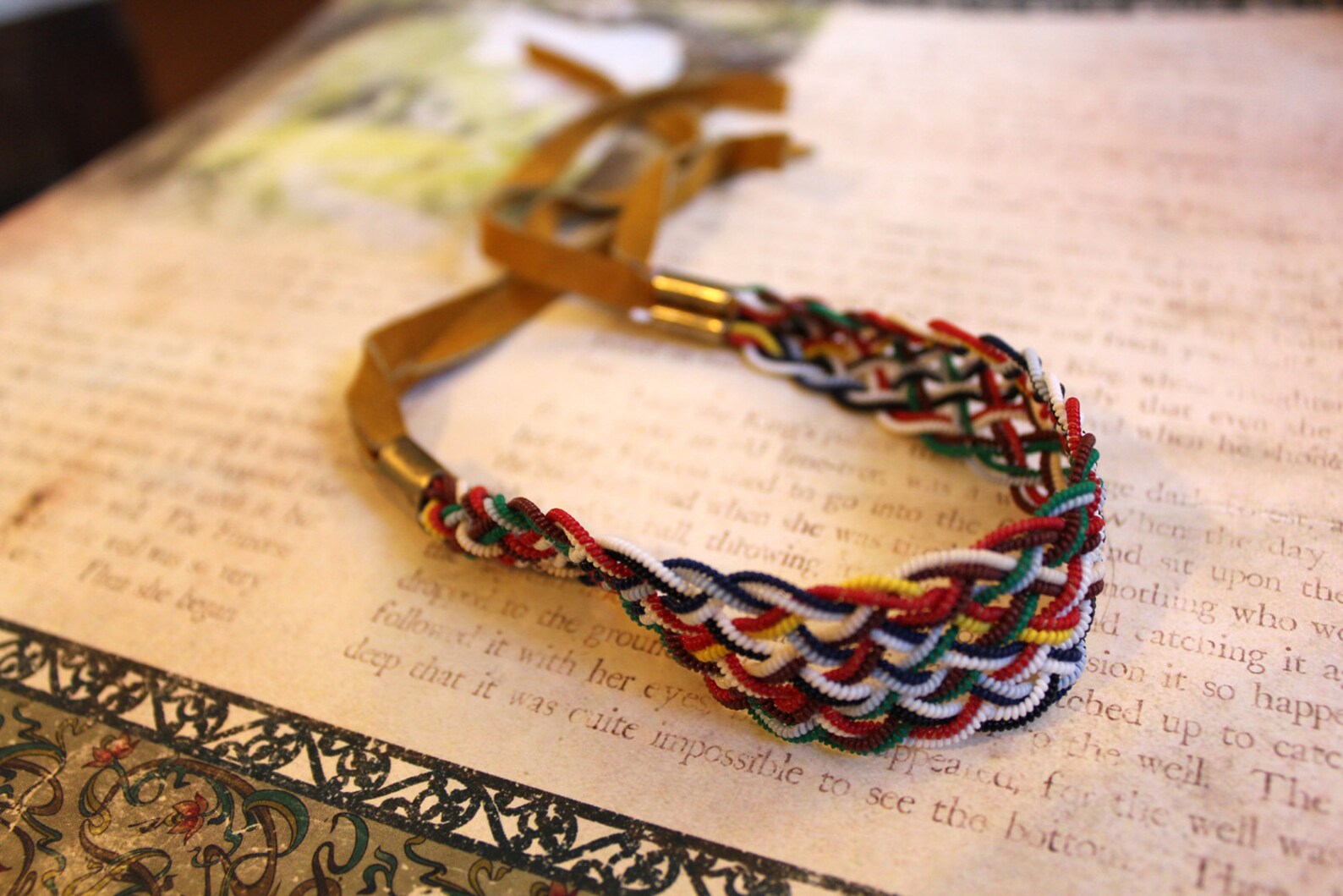 Vintage Braided 1970s Hippie Choker // Braided Choker // New - Etsy