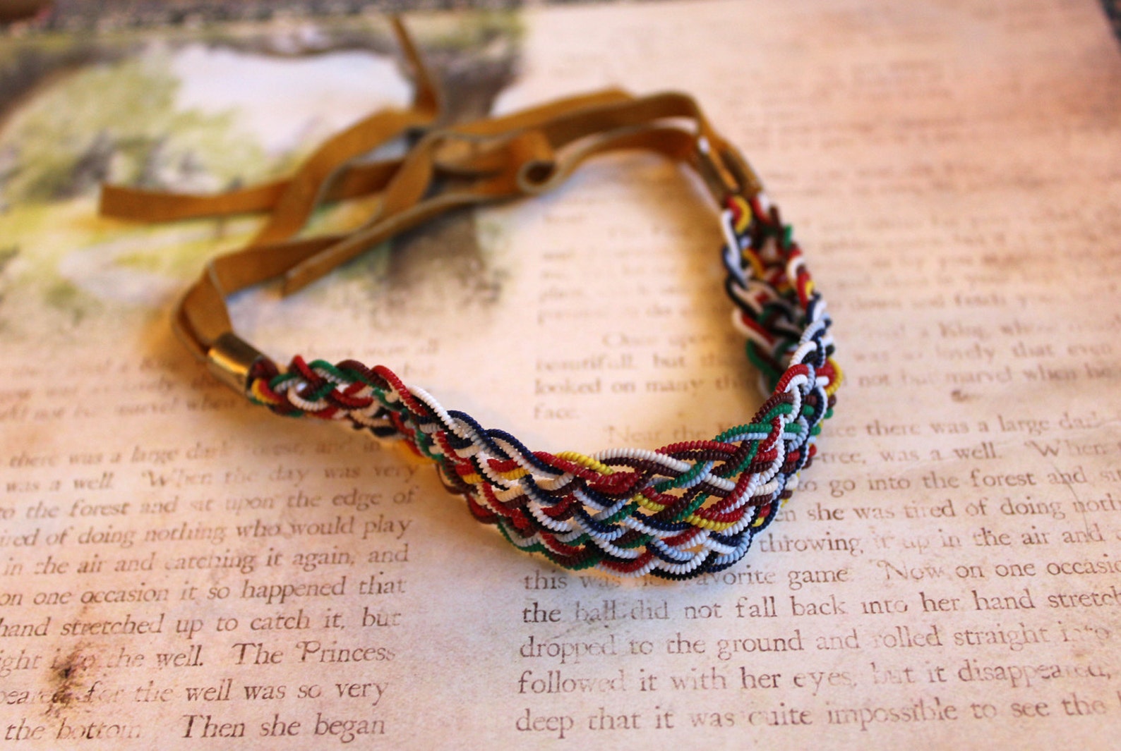 Vintage Braided 1970s Hippie Choker // Braided Choker // New - Etsy