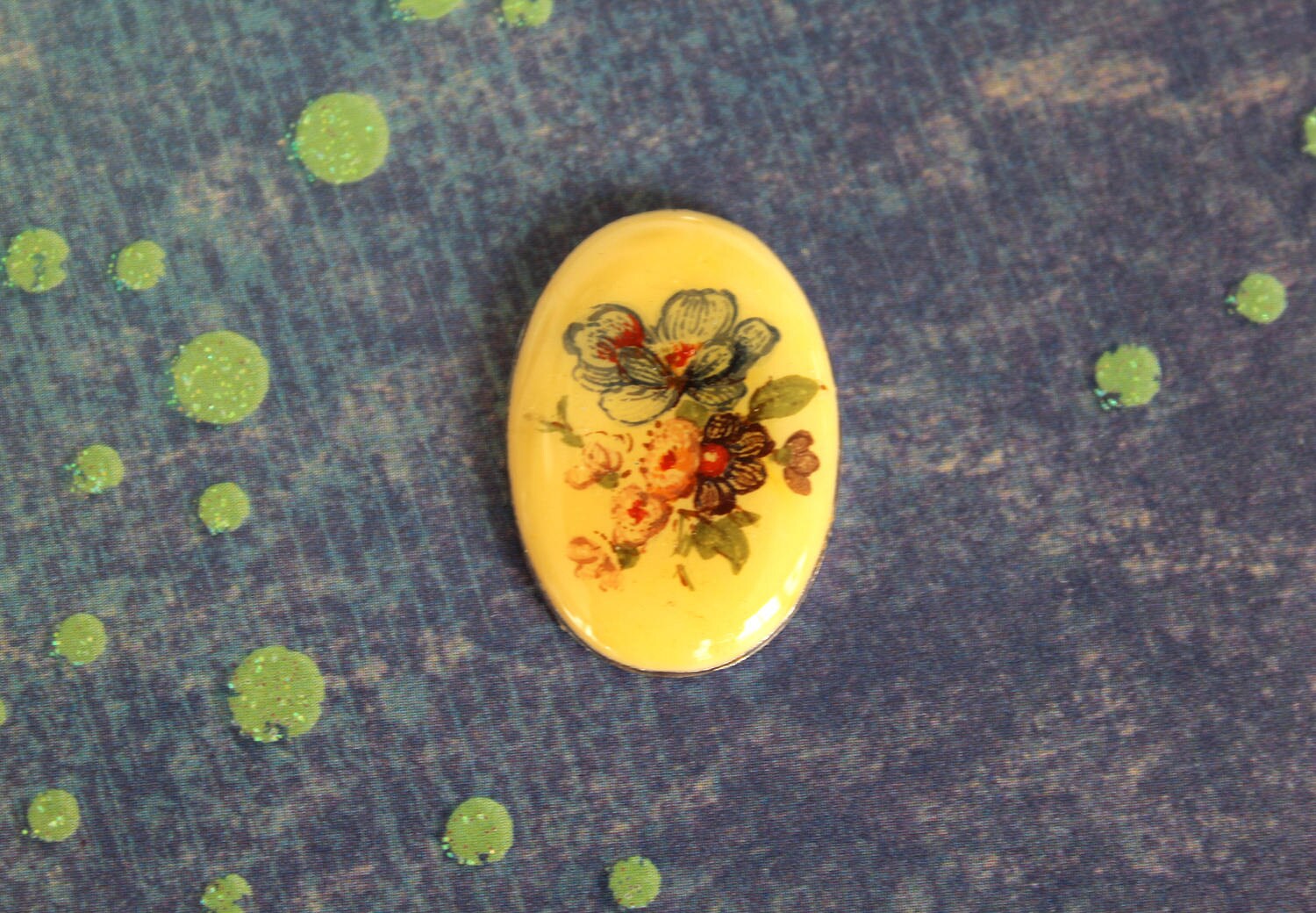 Set of 2 Vintage Floral Cameo // Cabochon // 25 X 18mm // New - Etsy