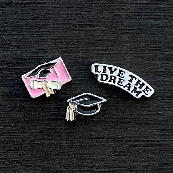 Graduation Charms Floating Locket - Etsy