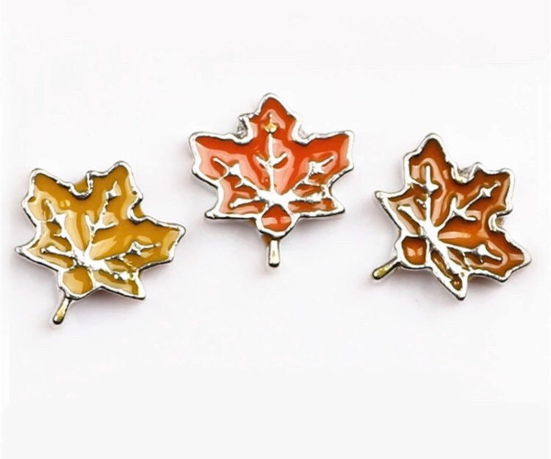 Floating Charms, Maple Fall Leaves Leaf, Fits Glass Lockets, Leaf ...