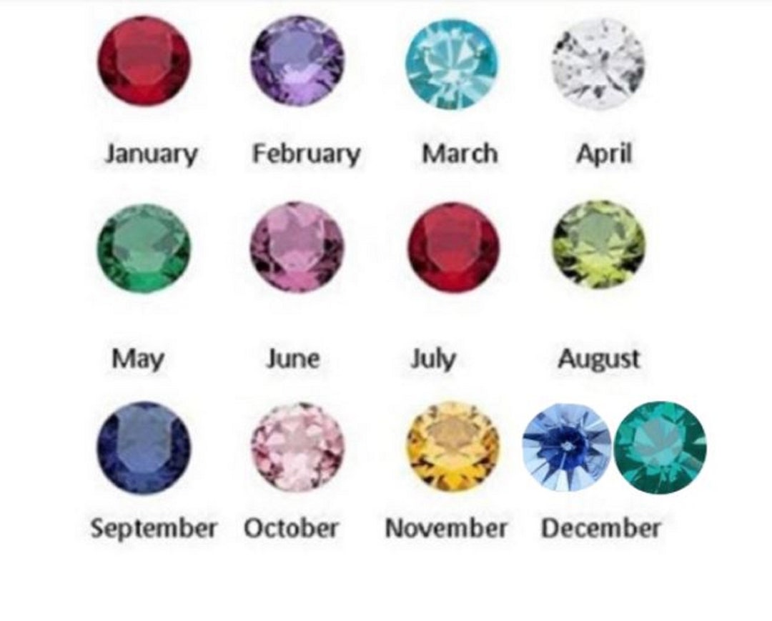 Birthstone 4mm Round, Floating Charm Gems for Glass Lockets Necklace ...