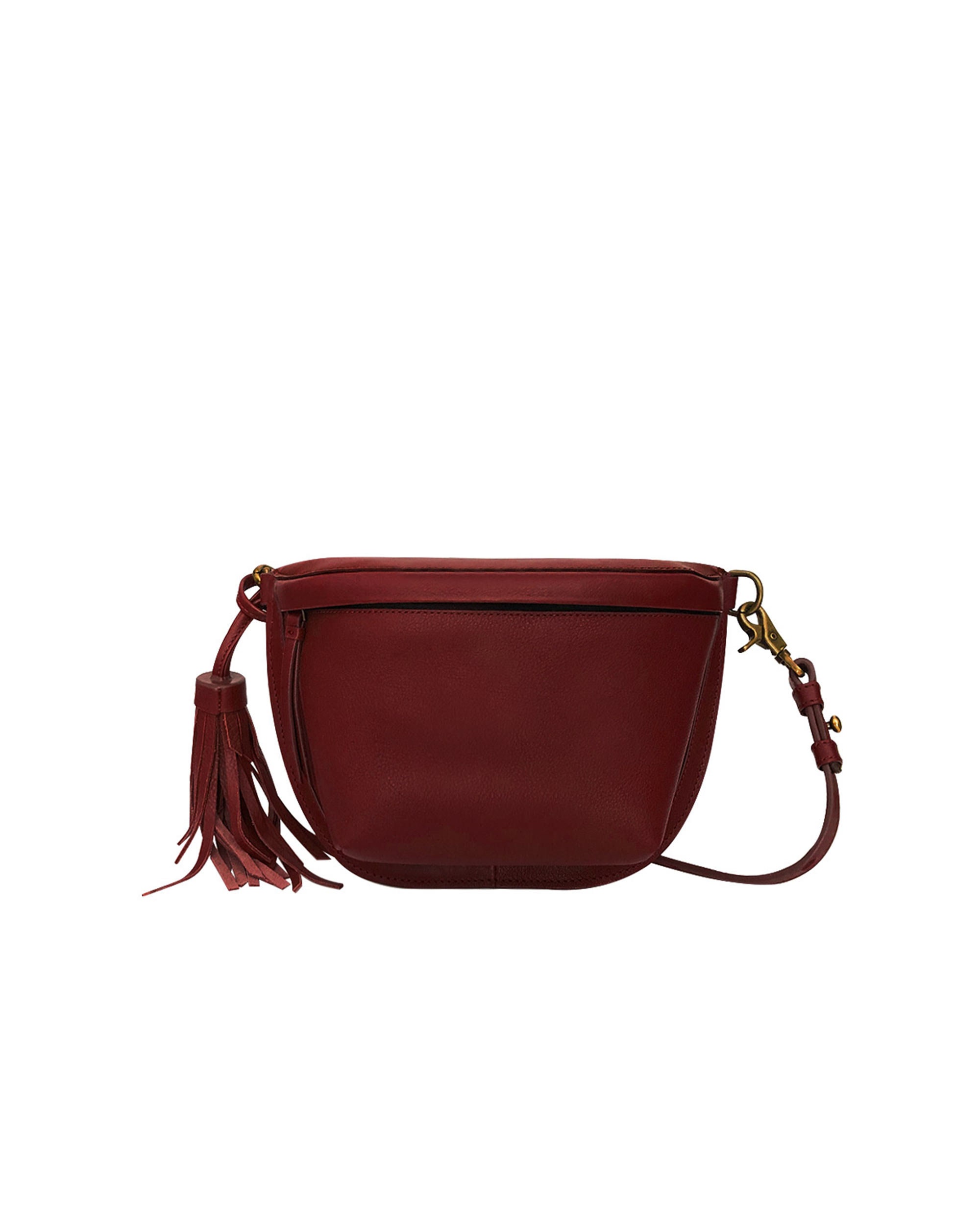 Sling Bag Crossbody Genuine Red Cognac Maroon Leather / Designer Belt ...