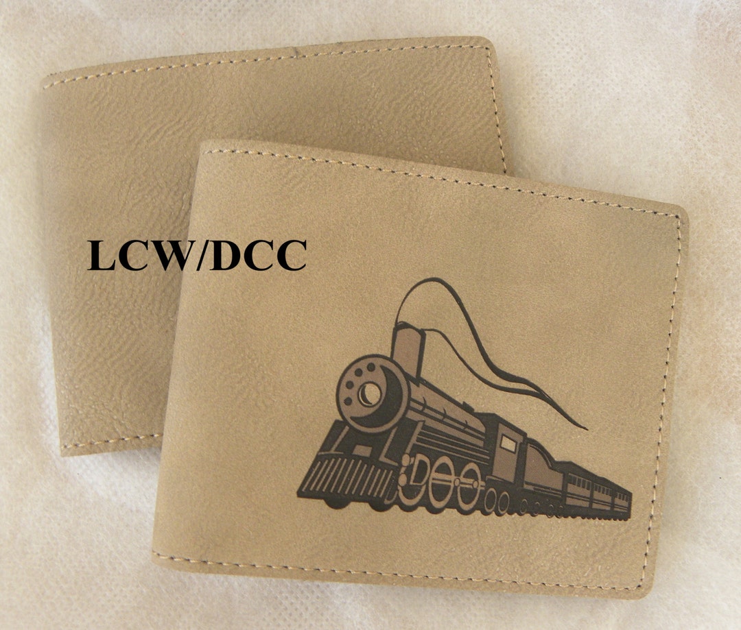 Custom Train Wallet: Personalized Leatherette Card Holder - Etsy