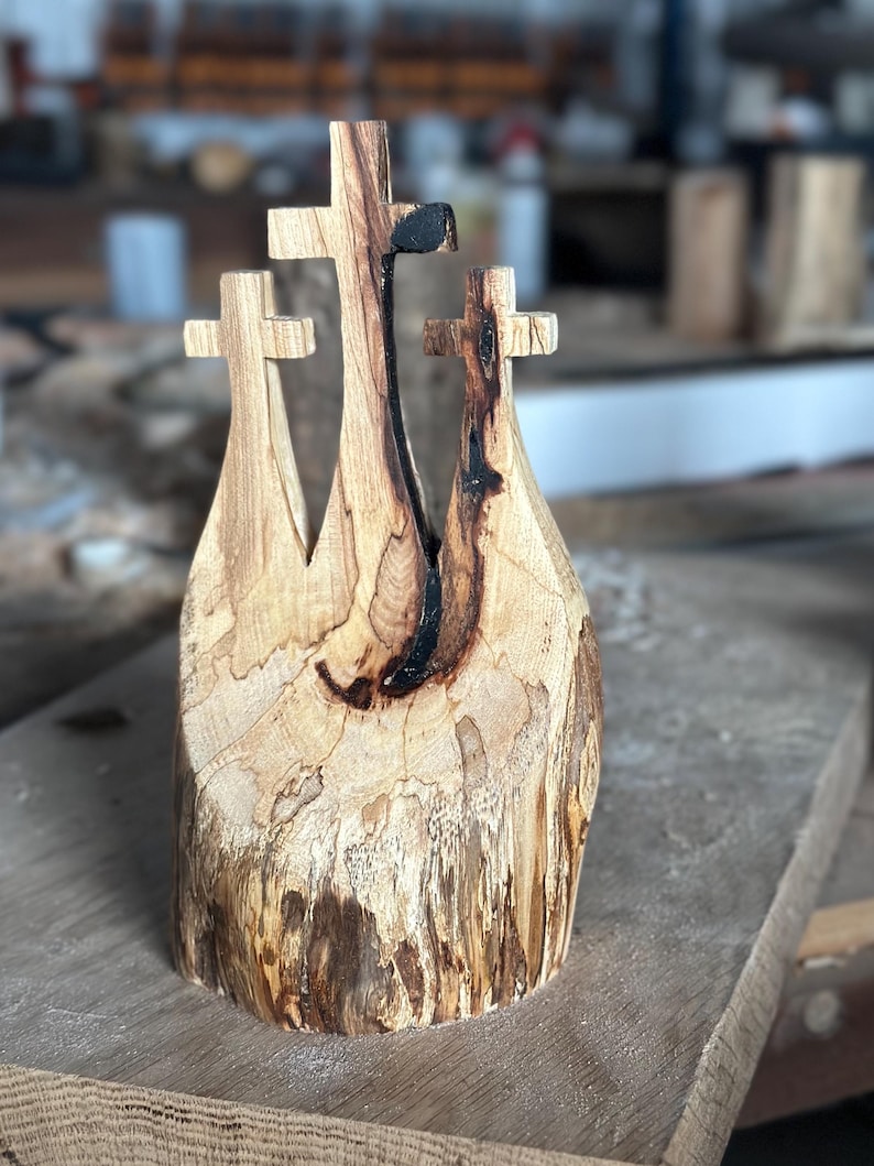 Handcrafted Wooden Log Calvary Crosses – Christian Decor – Faith Gift ...