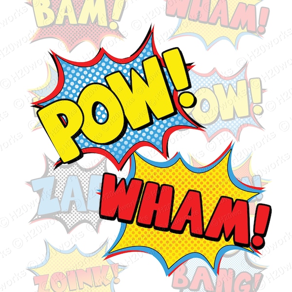 Comic Sound Effects - Etsy