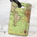 Vintage Travel Luggage Tag, Vintage Old World Map Bag Tag, Antique Map ...